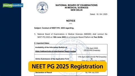 Neet Pg 2025 Notification Released Registration