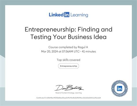 Ragul A On Linkedin Certificate Of Completion