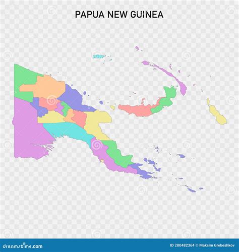 Isolated Colored Map Of Papua New Guinea Stock Vector Illustration Of