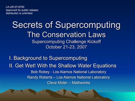 Secrets Of Supercomputing Ppt