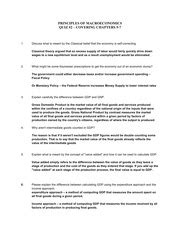 ECON Quiz Ch Answers PRINCIPLES OF MACROECONOMICS QUIZ COVERING CHAPTERS