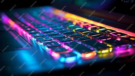 Premium Photo A Rainbow Colored Keyboard With Rainbow Colors And A