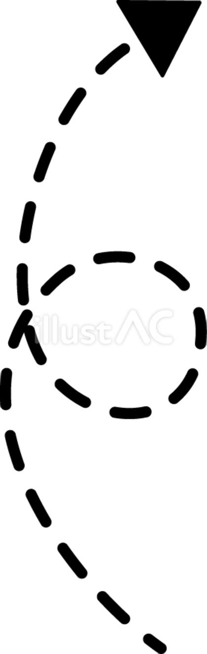 くるっとした点線の矢印イラスト No 24930023｜無料イラスト・フリー素材なら「イラストac」