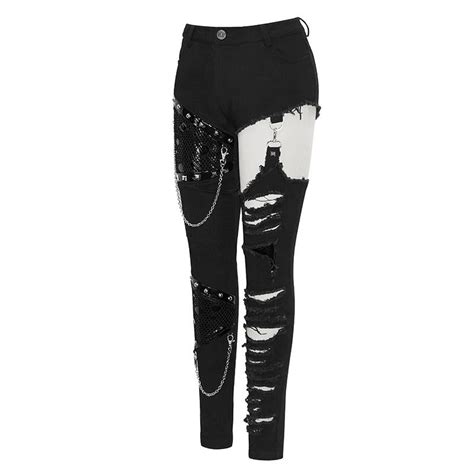 Rift Runner Punk Pants With Chains Devilfashion Official