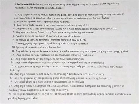 TAMA O MAU Isulat Ang Salitang TAMA Kung StudyX
