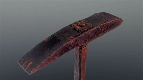 3d Model Pickaxe Obsidian Vr Ar Low Poly Cgtrader