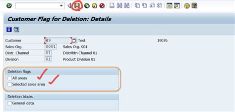 Customer Deletion Sapcodes