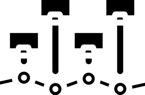 Process Modeling Analyst Glyph Icon Royalty Free Vector