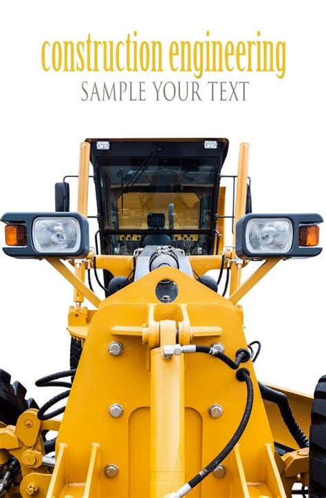 Cabin Of The Grader Isolated On A White Background Stock Image Image