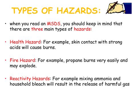 Msds Material Safety Data Sheet Ppt