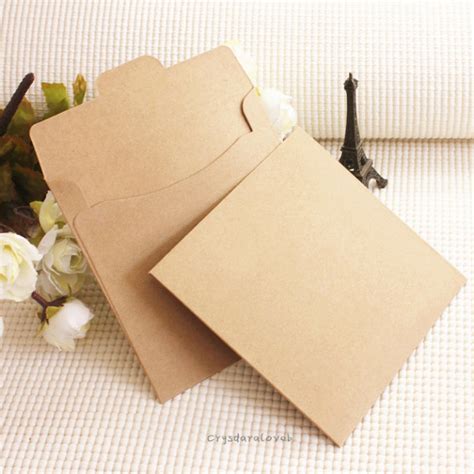 【top Picks】 50100pcs Brown Vintage Kraft Paper Cd Paper Envelopes Dvd