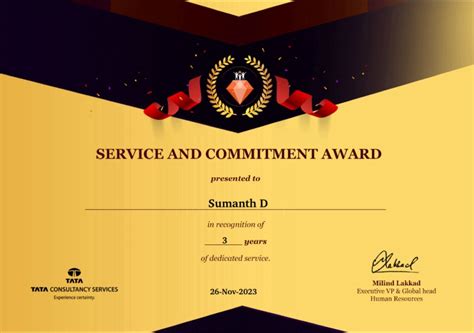 Sumanth Reddy Dodda On Linkedin Thank You Tata Consultancy Services