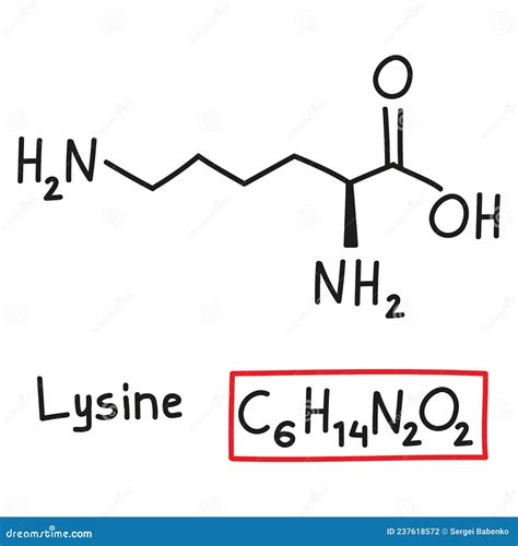 Lysine Molecular Structure Lysine Skeletal Chemical Formula Chemical