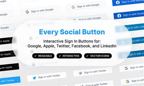 🔑 Every Social Button Figma
