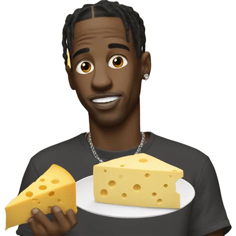 Travis Scott With Mouse And Cheese Emoji Ai Emoji Generator