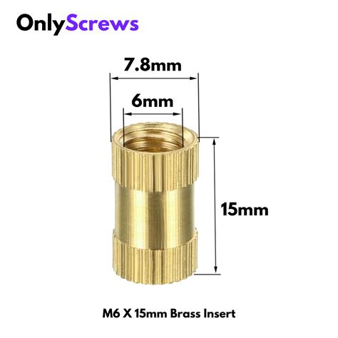 M6 Brass Inserts Onlyscrews