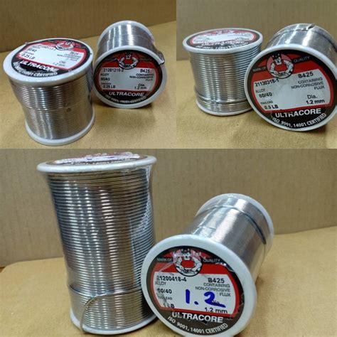 [จำนวน1ม้วน] ตะกั่ว 60 40 ยี่ห้อ Ultracore ของแท้ ขนาดเส้น 1 2mm