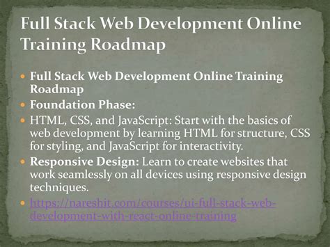 Full Stack Web Development Online Training 2024 Pptx