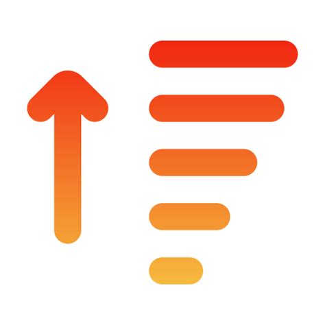 Sort Up Generic Gradient Outline Icon Sort Up Generic Gradient Outline Icon