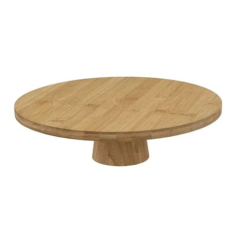 Alzata Rotonda 28 Cm In Legno Di Bambù Naturale