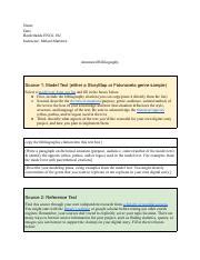 Annotated Bibliography Model Texts And Reference Materials For Course Hero