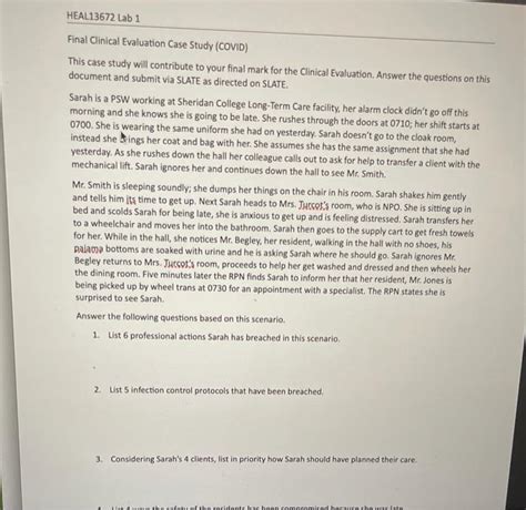 Solved Heal13672 Lab 1 Final Clinical Evaluation Case Study