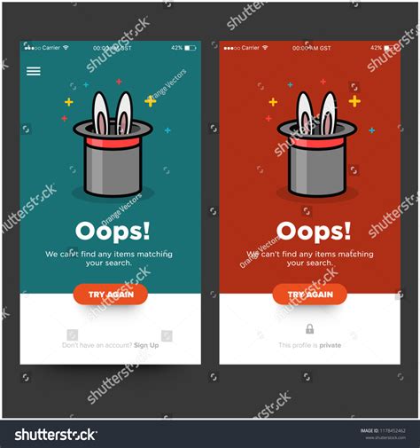 Oops Please Check Internet Connection Empty Stock Vector Royalty Free Shutterstock