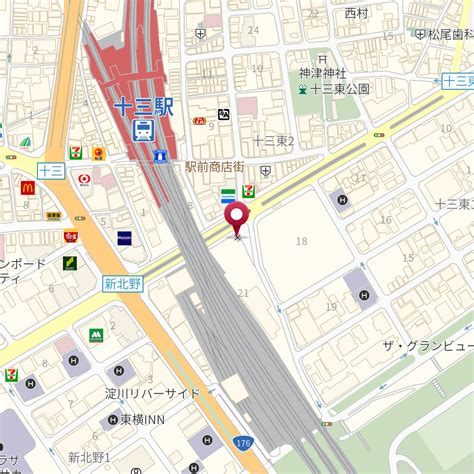大阪府大阪市淀川区十三東1－21－23 の地図 Mapfan