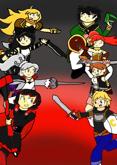 Team Rwby Vs Team Jnpr Rwby By Michaelh Art On Deviantart