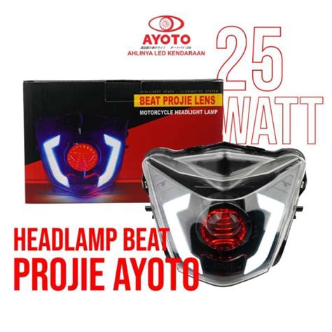 Jual Headlamp Beat Biled Projie Projector Ayoto Custom Sein Welcome