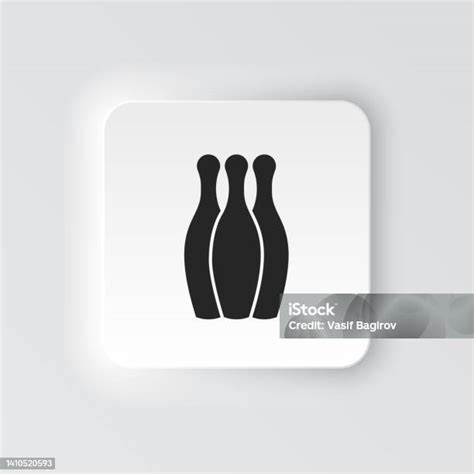 사각형 버튼 아이콘 볼링 단추 배너 동형 스타일에 응용 프로그램 일러스트레이션을 위한 사각형 배지 인터페이스 볼링에 대한 스톡 벡터 아트 및 기타 이미지 Istock
