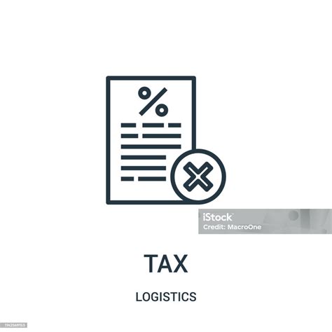 從物流收集稅收圖示的載體細線稅大綱圖示向量插圖用於 Web 和移動應用程式徽標列印媒體的線性符號向量圖形及更多付錢圖片 Istock