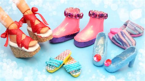 Diy Miniature Barbie Shoes How To Make Doll Miniatures Tutorial