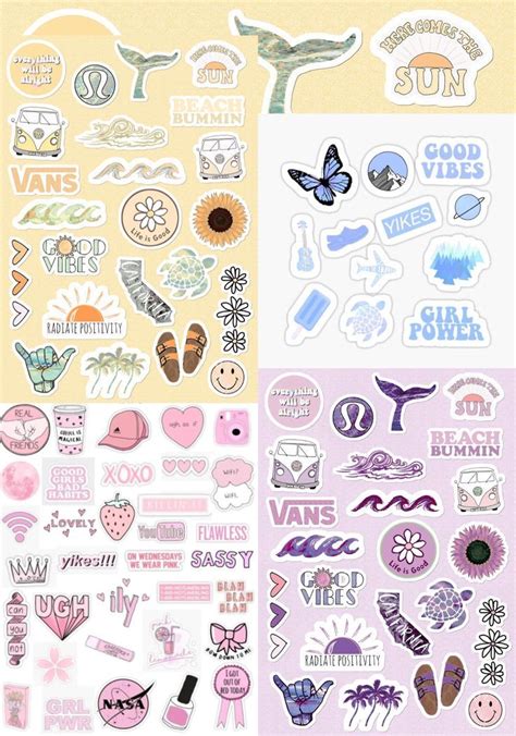 Aesthetic Stickers Printable Pegatinas Bonitas Pegatinas Imprimibles