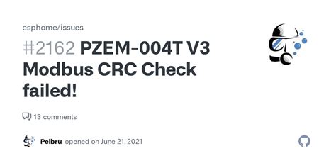 Pzem 004t V3 Modbus Crc Check Failed · Issue 2162 · Esphomeissues