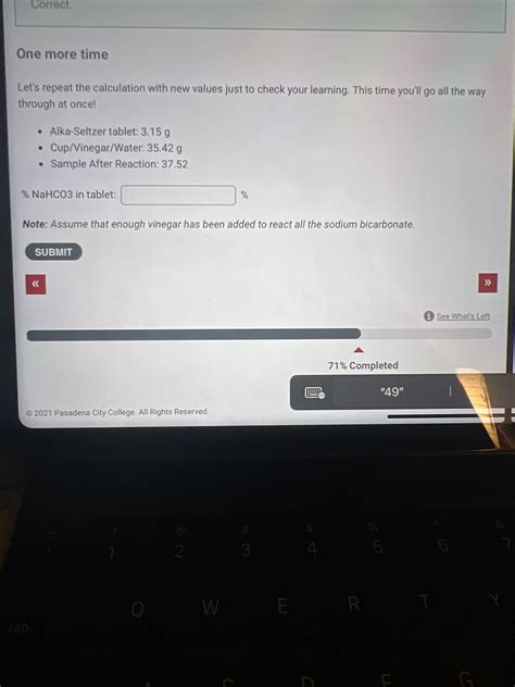 Solved Correct One More Time Lets Repeat The Calculation With New