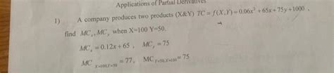 Solved 1 A Company Produces Two Products Xandy