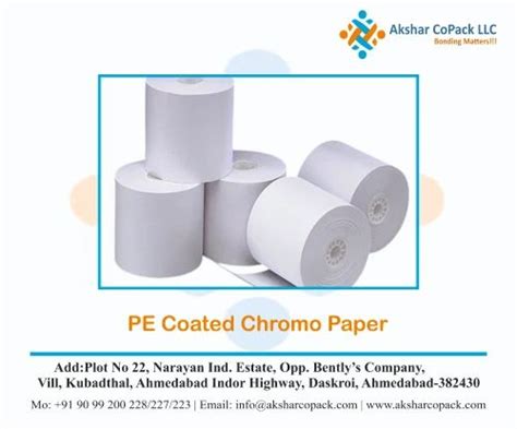 White Silver CPP PE Coated Chromo Paper For Industrial GSM Less Than At Rs Kg In Ahmedabad