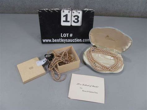 Simulated Pearl Necklace Box Of Simulated Pearls Bentley
