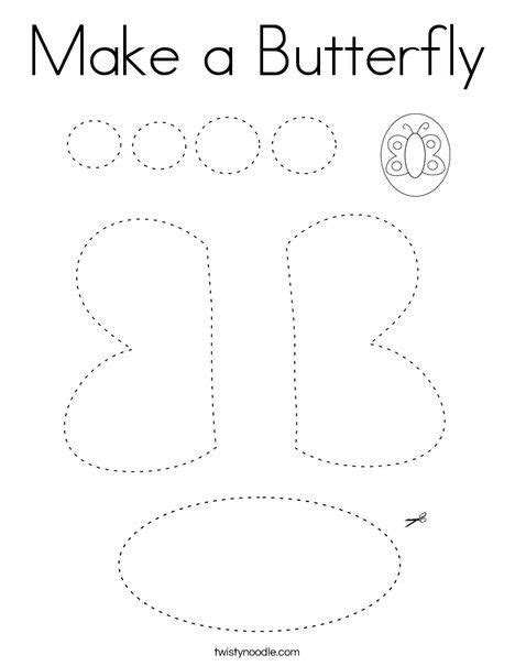 Butterfly Coloring Page Twisty Noodle