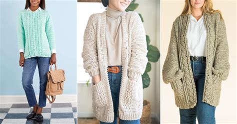 9 Cabled Cardigan Free Crochet Patterns Crocht