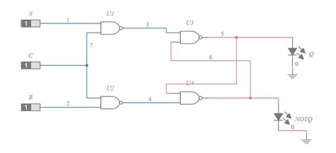 Set Reset S R RS Latch With Enable Multisim Live