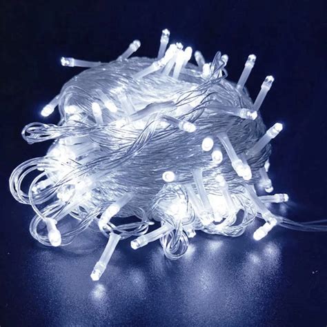 Коледни лампички 100 LED БЕЛИ 67234 на ниска цена от китайски ма