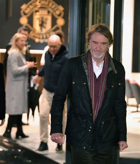 Uks Second Richest Man Sir Jim Ratcliffe Arrives At Old Trafford For