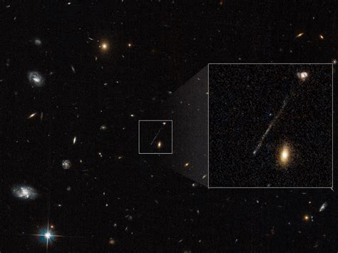 Hubble Photographs Stellar Trail Of Runaway Black Hole Esahubble