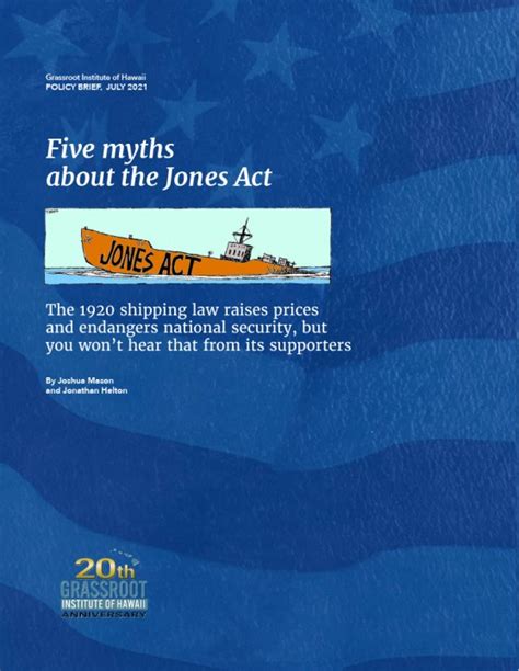 The Jones Act And Hawaii Grassroot Institute Of Hawaii