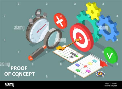 3d Isometric Flat Vector Conceptual Illustration Of Poc Proof Of