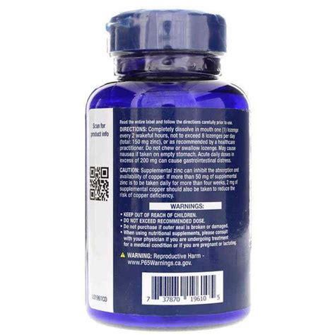 Enhanced Zinc Lozenges Life Extension