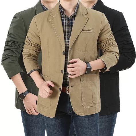 Jual Jaket Pria Blazer Casual Jaket Pria Musim Gugur Semi Jaket Pria