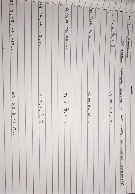Tell Whether Arithmetic Sequence Or Not Studyx